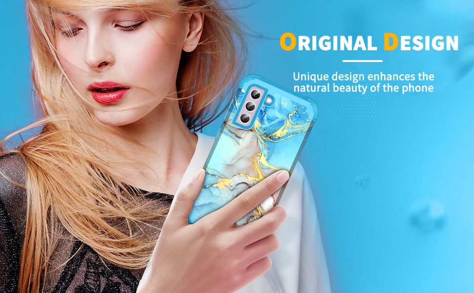 Amazon.com: BQQFG for Galaxy S22 Case,Marble Pattern Three Layer Heavy Duty Shockproof Hard ...