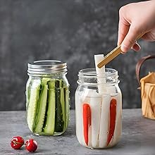 Amazon.com: ELAORY Classic 16 Oz Mason Jars, 6 Pack Canning Jars, Regular Mouth, Airtight & Leak ...