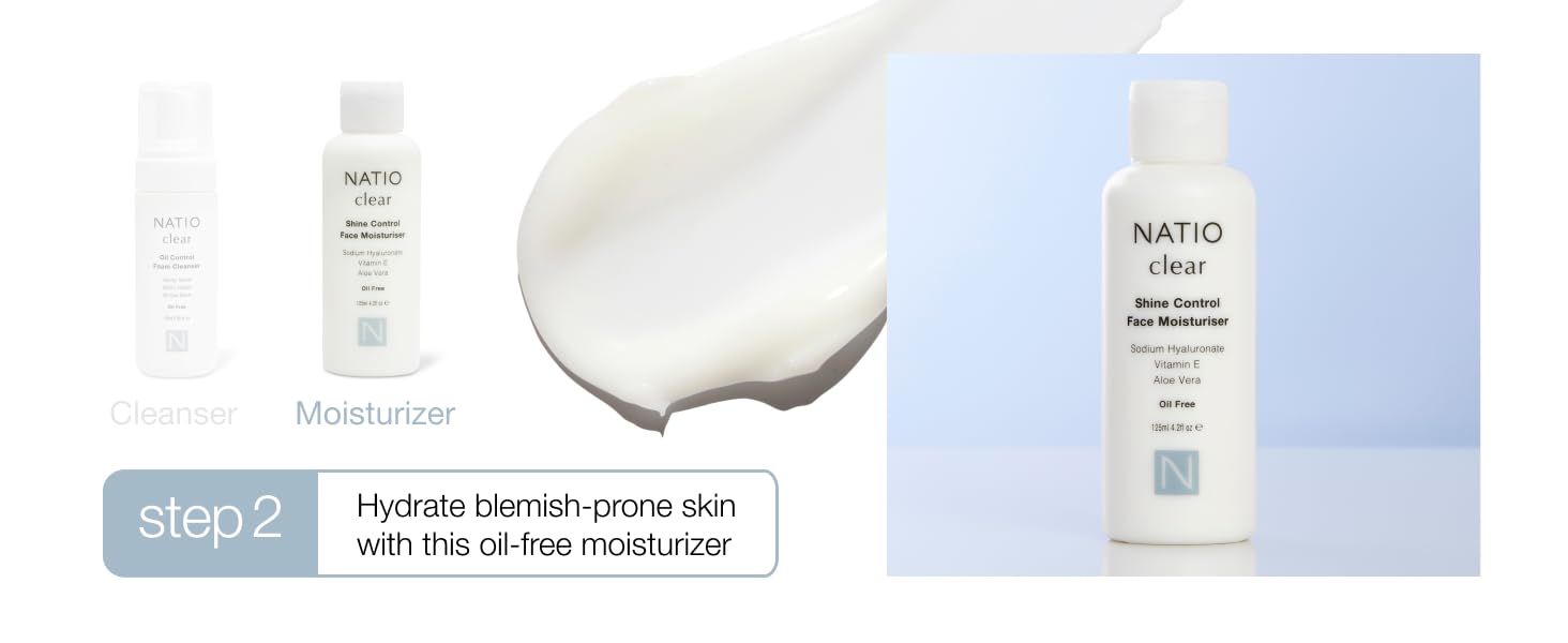 Amazon.com: Natio Australia Clear Shine Control Face Moisturizer, 4.22 oz - Hydrating Face Cream ...