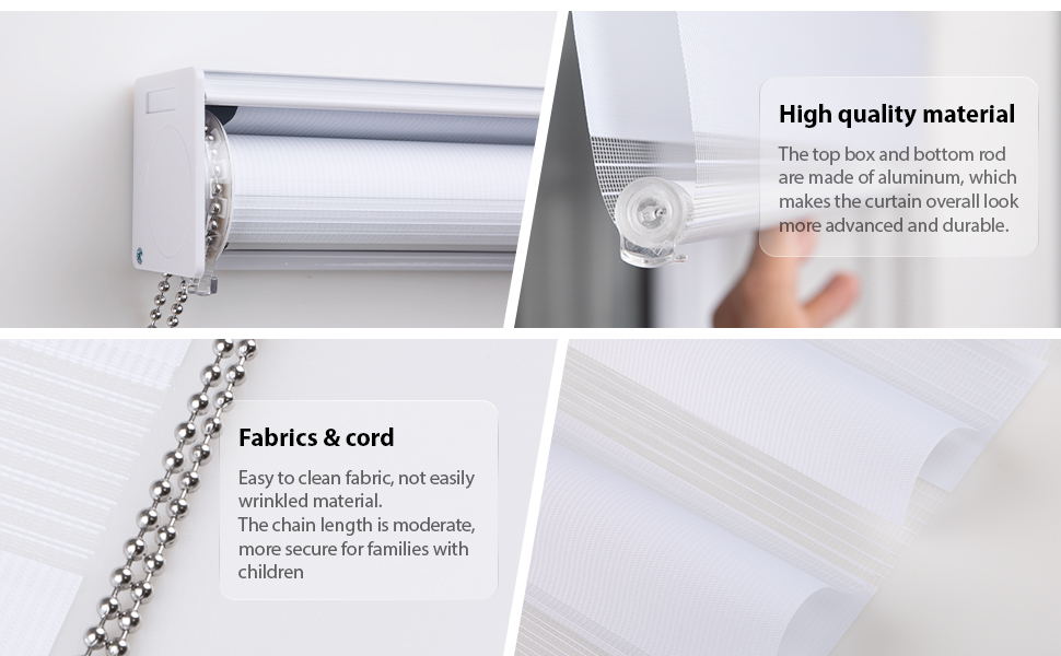 Amazon.com: SUNFREE Zebra Blinds Dual Roller Shades for Windows, Zebra Shade Light Control ...