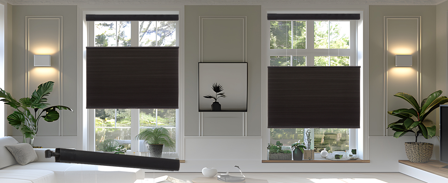 Amazon.com: Tonature No Tools No Drill Top Down Bottom Up Cellular Shades for Windows, 1 ...