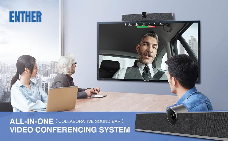 Amazon.com: Enther & MAXHUB 4K Video Conference Camera,Video and Audio Conferencing System All ...