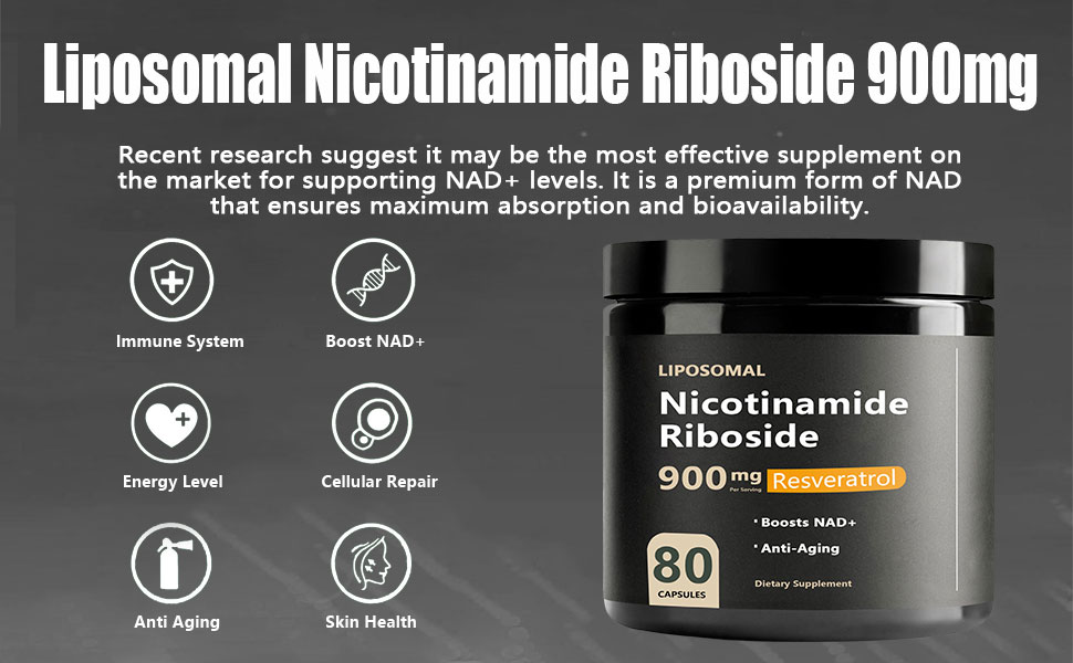 Amazon.com: Flostmourne NAD Supplement - NAD Nicotinamide Riboside 900 mg, Resveratrol ...