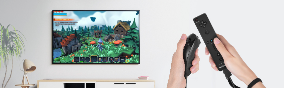 Powerextra Wireless Wii Controller and Wii Nunchuck Controller for ...