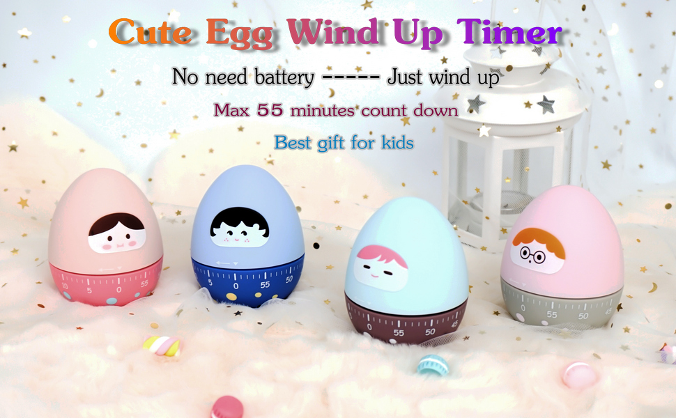 Amazon.com: NUOSWEK Cute Egg Timer, Mechanical Kitchen Timer, Timer for ...