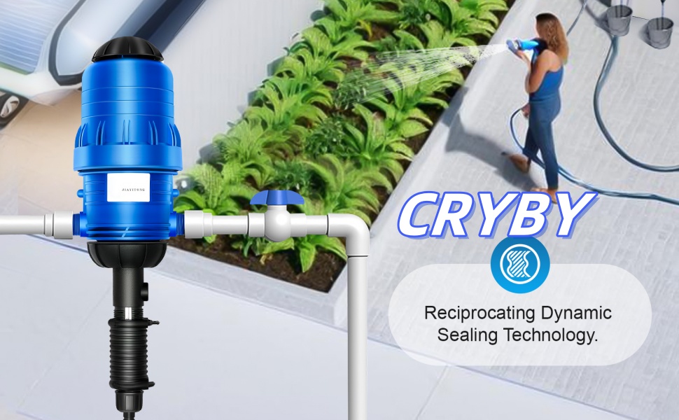 Amazon.com : CRYBY Automatic Fertilizer Injector Dispenser Dosing Pump, Water Powered Drip ...