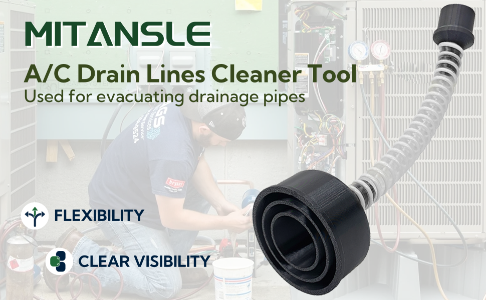 Amazon.com: A/C Drain Lines Cleaner Tool: Easy - Use, Fits Most Sizes ...