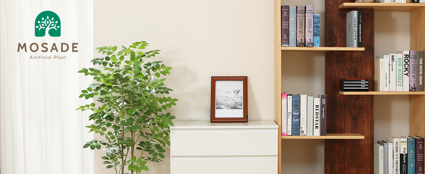 Amazon｜MOSADE 高木 プレミアム 光触媒 フェイクグリーン ※鉢は取り外し不可 人工 観葉植物 観葉樹 フェイク 造花 室内 大型 簡単保养 水やり不要 害虫駆除不要 室内、家庭 ...