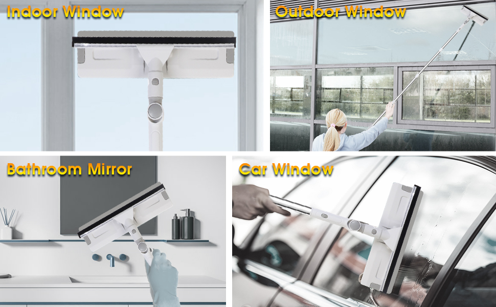 Amazon.com: Coopvivi Window Squeegee, 2 in 1 Window Cleaning Combo Tool, Window Cleaning Tool ...