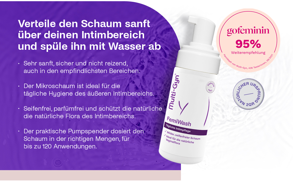 Multi-Gyn FemiWash - Intimwaschlotion zur täglichen Intimpflege für Frauen - Erhaltung einer ...