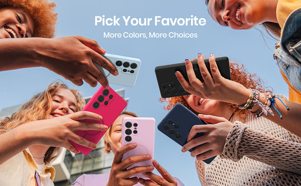 Amazon.com: BNAAGO Strong Magnetic Silicone Case for Samsung Galaxy S25 Ultra, Soft Slim-fit ...