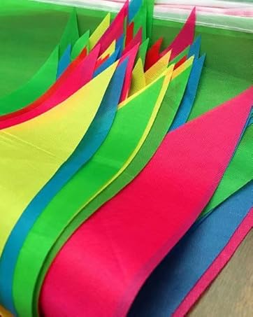 Amazon.com: Colorful Pennant Banner Flags Qifuyeah 300pcs Multicolor ...