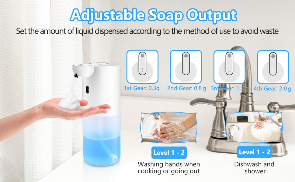 Amazon.com: BOLWEO Foaming Soap Dispenser, Automatic Soap Dispenser Touchless Wall Mount ...