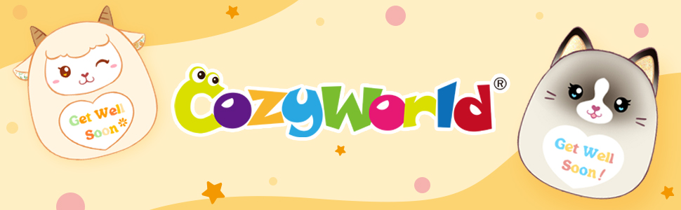 Amazon.com: CozyWorld 13.5" Get Well Soon Cat Plush Pillow Soft Cute Cat Stuffed Animal Get Well ...