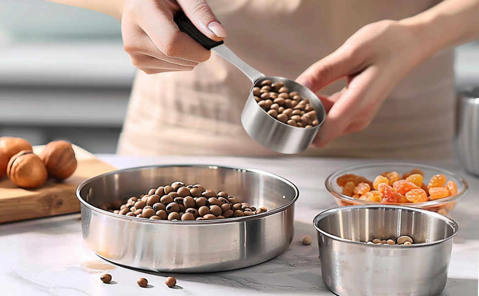 Amazon.com: Measuring Cups, Magnetic Stainless Steel Measuring Cups 5 ...
