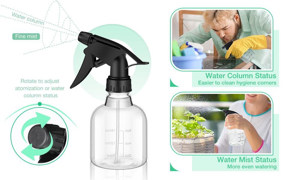 Amazon.com: 24 Pieces Empty Spray Bottles for Cleaning Solutions Refillable Container Adjustable ...