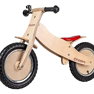 Runners-Bike | Premium Classic Wooden Balance Bike for Toddlers and Kids – Ages 2-5 Years – Seat ...