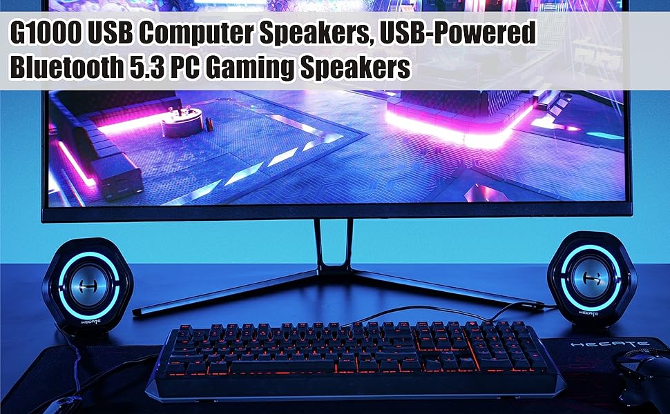 Edifier G1000 USB Computer Speakers,USB-Powered Bluetooth 5.3 PC Gaming Speakers for Desktop ...