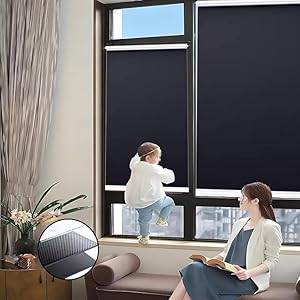 Suction Cup Roller Blind Window Blind Sun Protection Blackout Thermal Retractable Roller Blind ...