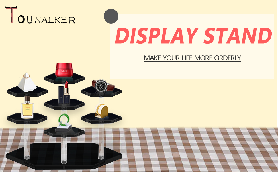 Amazon.com: TOUNALKER 2Pack Acrylic Display Stands for Figures, 7-Tier ...