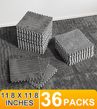 Amazon.com: 36 Pcs Plush Interlocking Carpet Tiles, Non-Toxic Shaggy ...