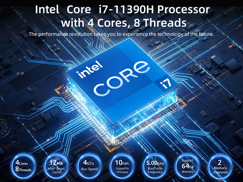 Amazon.com: Bmax B7 Power Mini PC i7-11390H(up to 5.0GHz) 4-Core 32G ...