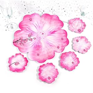ORNOOU 6 Pieces Large Silicone Flower Coaster Resin Casting Making Mold Resin Coaster Molds ...