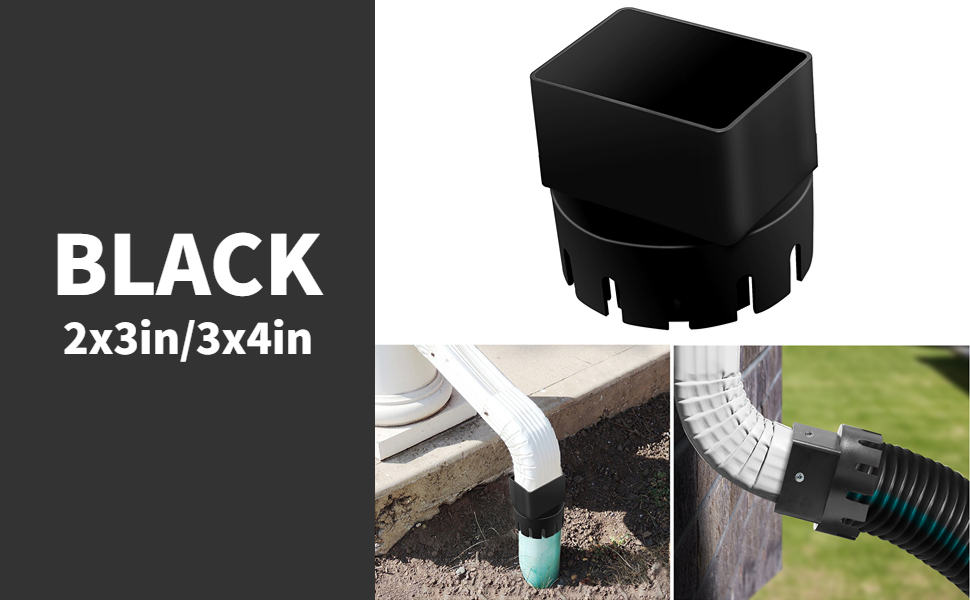 Amazon.com: Rain Gutter Downspout Adapter, Rain Gutter to Drain Adapter ...