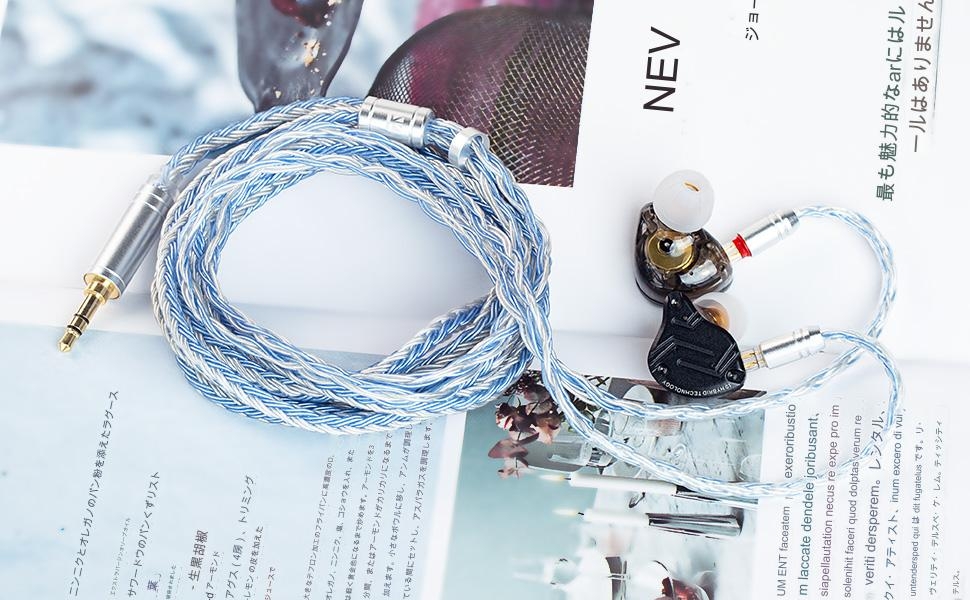 Amazon | KBEAR KBX4998MMCX 3.5mm ST16plus ケーブル ハイレゾヘッドフォンケーブル イヤホンリケーブル 交換用ケーブル 5N銀メッキ単結晶銅 16芯 ...