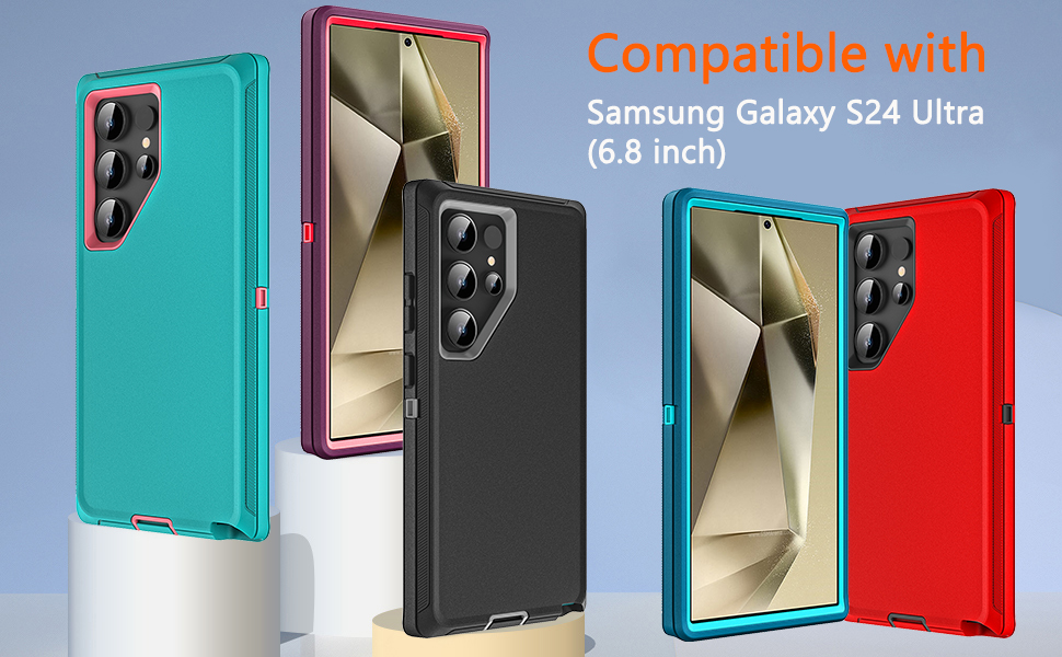 Amazon.com: HONG-AMY for S24 Ultra Case, Samsung Galaxy S24 Ultra Case with Self Healing ...