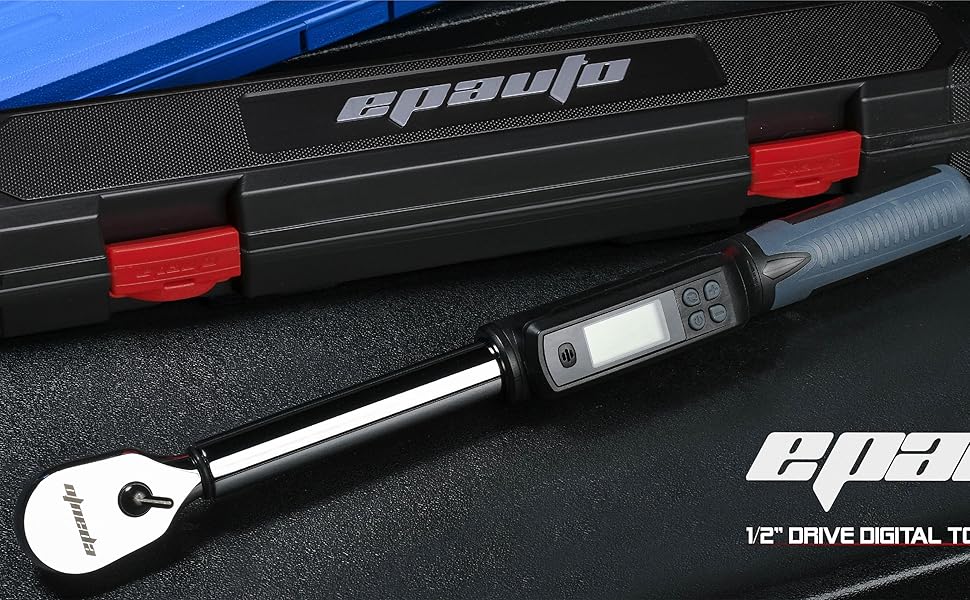 EPAuto 1/2-Inch Digital Torque Wrench, 19.9-154.8 lb-ft, Rotatable Display, Accurate, Easy to ...