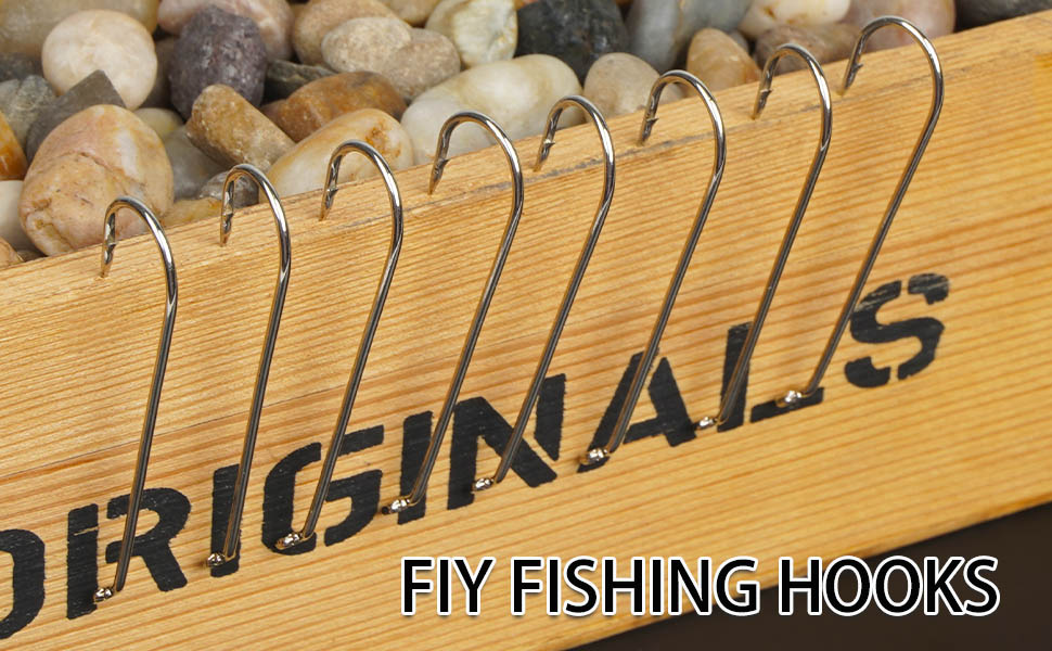 Amazon.com : Fly Fishing Hooks Kit,360-Pieces Fly Tying Hooks Mix Size Ultra Sharp Barb Hooks ...