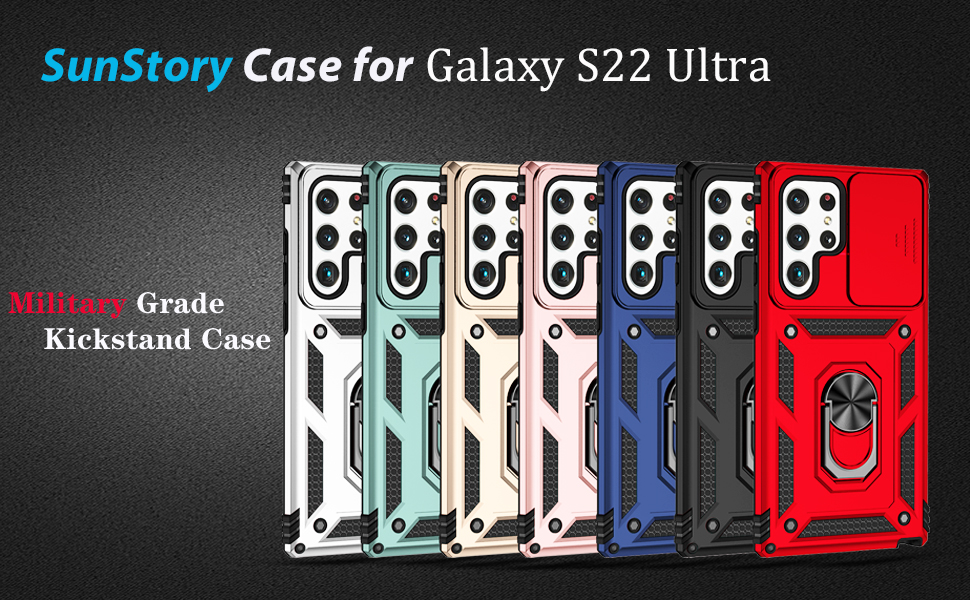 Amazon.com: SunStory Phone Case for Samsung Galaxy S22 Ultra 5G Case with HD Screen Protector ...