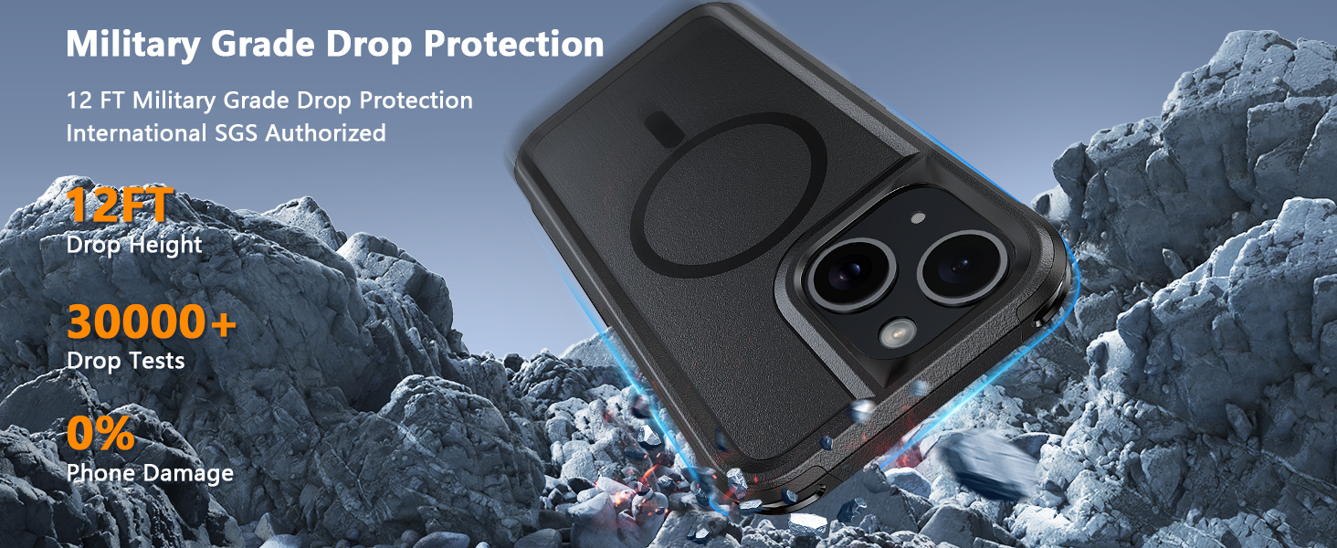 Amazon.com: FNTCASE for iPhone 15 Pro Magnet Case: Magnetic Dual Layer Military Grade Drop ...