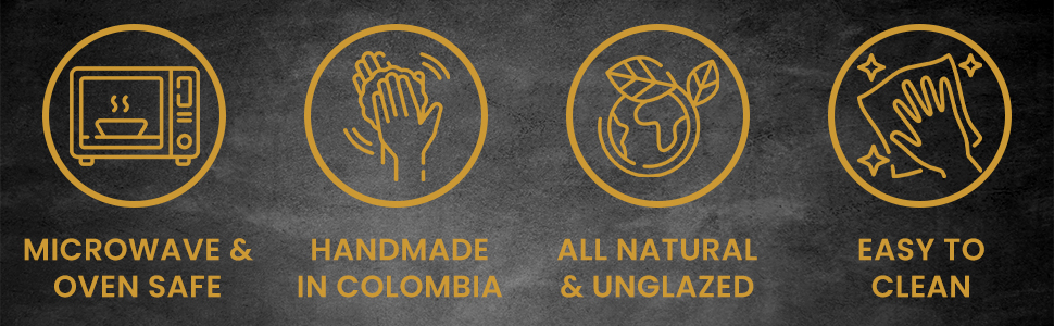 Amazon.com | Toque Blanche Chamba Black Clay Bowl with One Handle ...