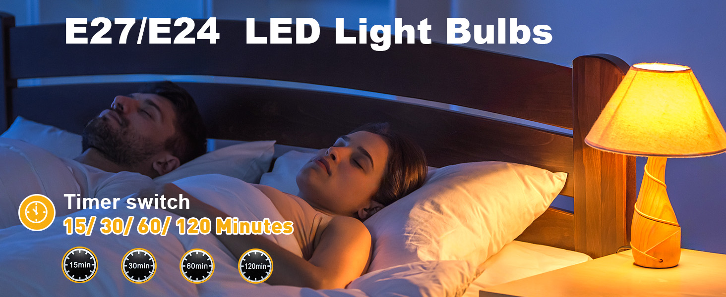 Joyes USB-C Rechargeable Lamp – 2 Pcs Battery Powered E14 Bulb with ...