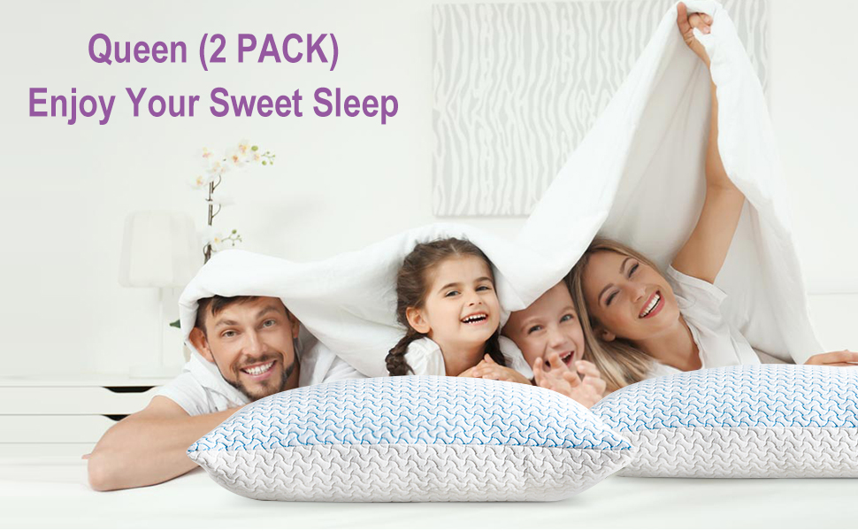 Amazon.com: Iwacool Cooling Shredded Memory Foam Pillows for Sleeping Bed Pillow Adjustable ...