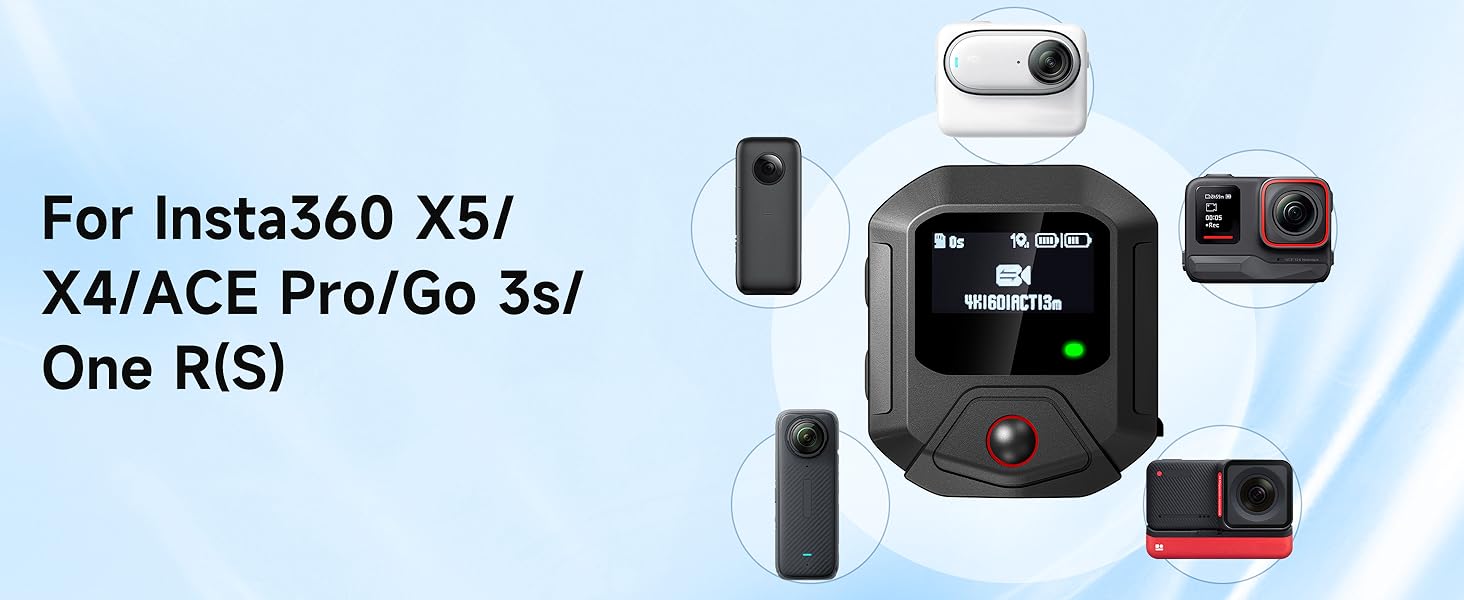 Amazon.com : GPS Remote Control for Insta360 X5/X4/X3/Go 3S/ACE pro 2/ACE Pro/ONE X2 Cameras 25M ...