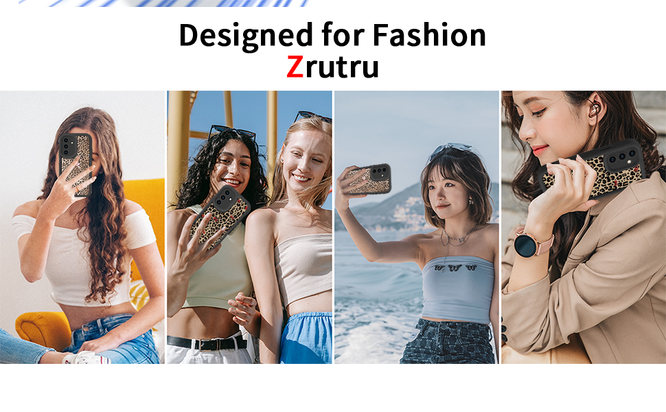 Amazon.com: Zrutru 2 Pack Black Cheetah Print Phone Cases for Samsung Galaxy S24 5G Cherry Bow ...