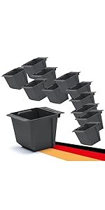 BigDean 24er Set Paletten Blumenkästen - Einsatz - mit Hängesystem zum Einhängen - 37cm ...