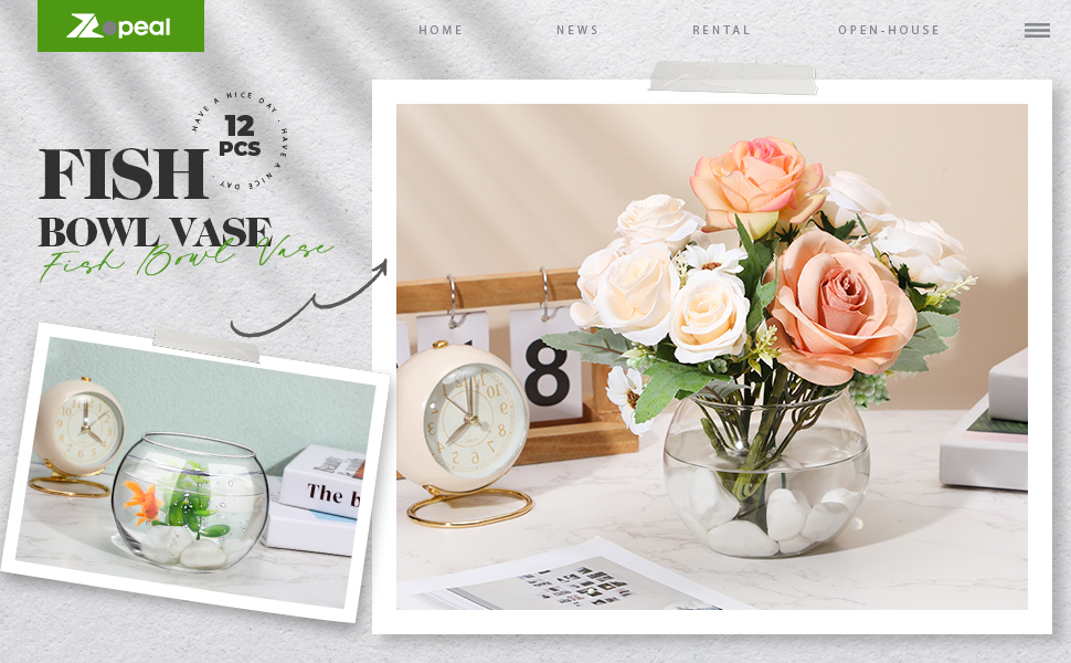 Amazon.com: 12 Pcs Fish Bowl Vase Glass Bubble Bowl Globe Glass Bowl Clear Bubble Vase Round ...