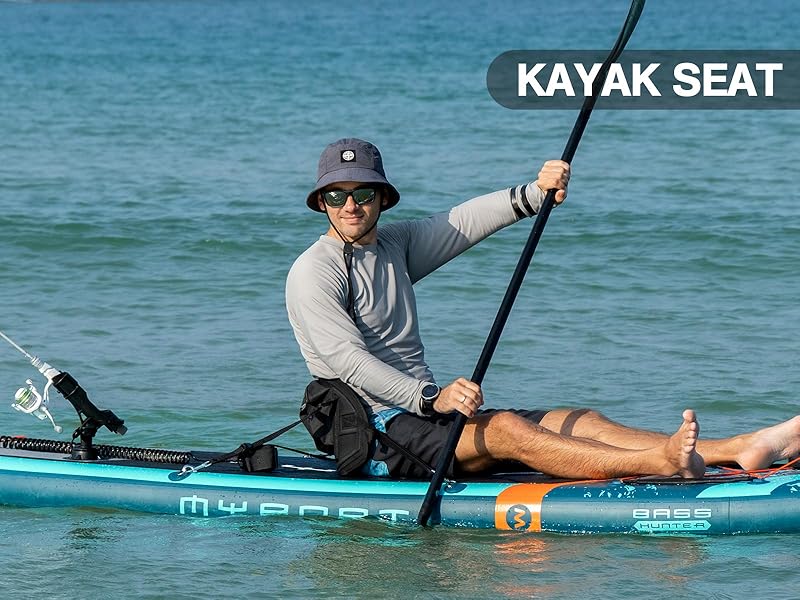 MYBOAT 11'6"×34"×6" Extra Wide Inflatable Paddle Board, Stand Up Paddle Board for Fishing, Sup ...