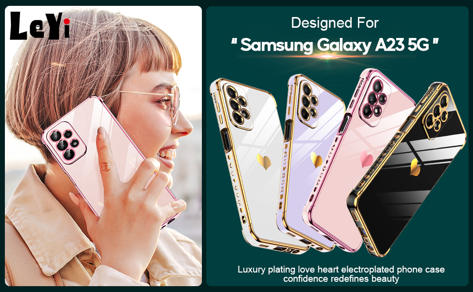 Amazon.com: LeYi for Samsung Galaxy A23 5G Case: with Screen Protector [2 Pcs]+ Full Camera ...