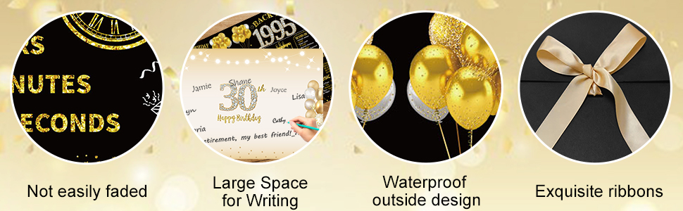 Amazon.com: Kuxriox Large 30th Birthday Card With Envelope, Black Gold Happy 30th Birthday Giant ...