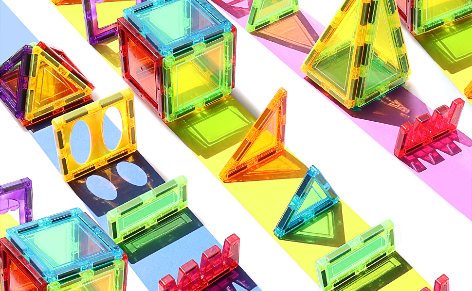Amazon.com: MAGDIY Magnetic Tiles Toys Games for Kids, STEM Magnetic Blocks Sensory Toys for ...