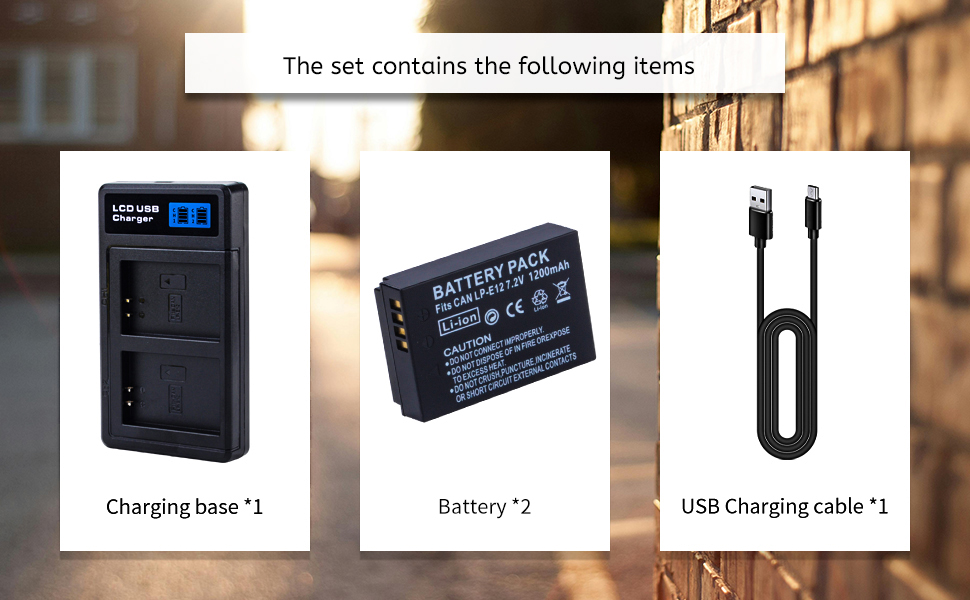 Amazon.com: 2-Pack LP-E12 Batteries with USB Dual Battery Charger for Canon EOS-M, EOS M2, EOS ...