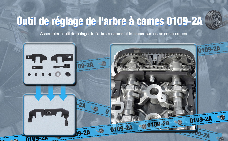 MOTOCOCHE 5Pcs Kit Outils Verrouillage Moteur Jeu de Distribution ...