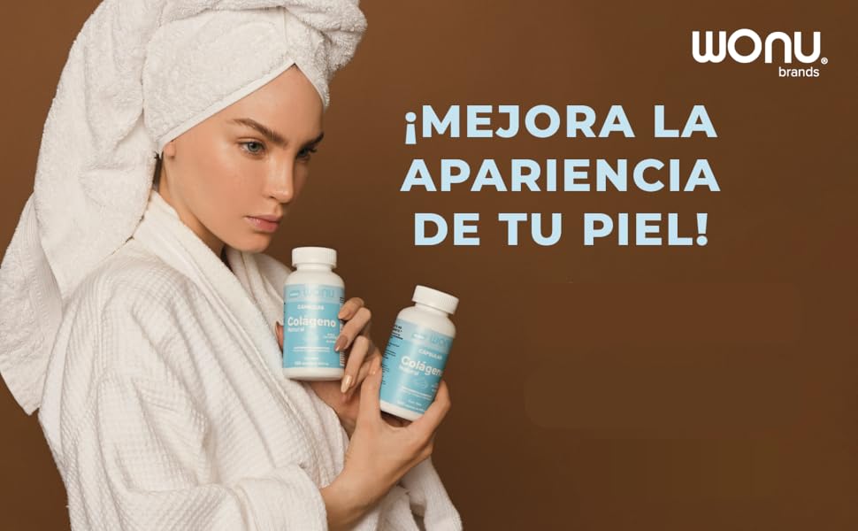 WONU | Suplemento Alimenticio a base de Colágeno Hidrolizado | 120 cápsulas | Con Vitaminas C y ...
