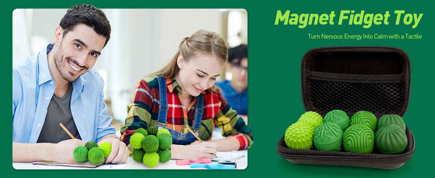Amazon.com: Magnetic Stress Fidget Balls for Adults Teens – 8pcs Sensory Magnetic Silicone Balls ...