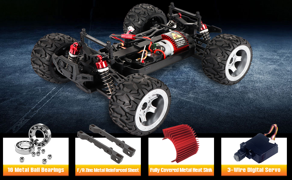Amazon.com: ONTHEGO Fast RC Cars for Adults, 55+ KM/H High Speed Remote Control Truck, 4WD Off ...
